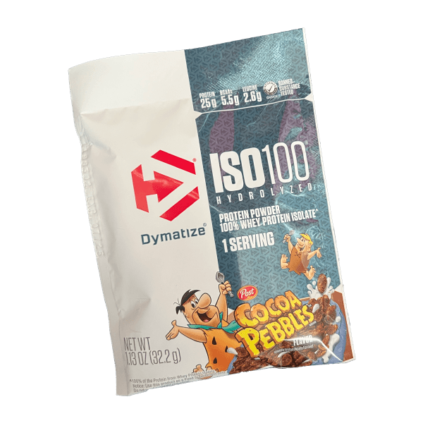 Muestra ISO 100 Cocoa Pebbles Dymatize – FUSFIT - Become your best!