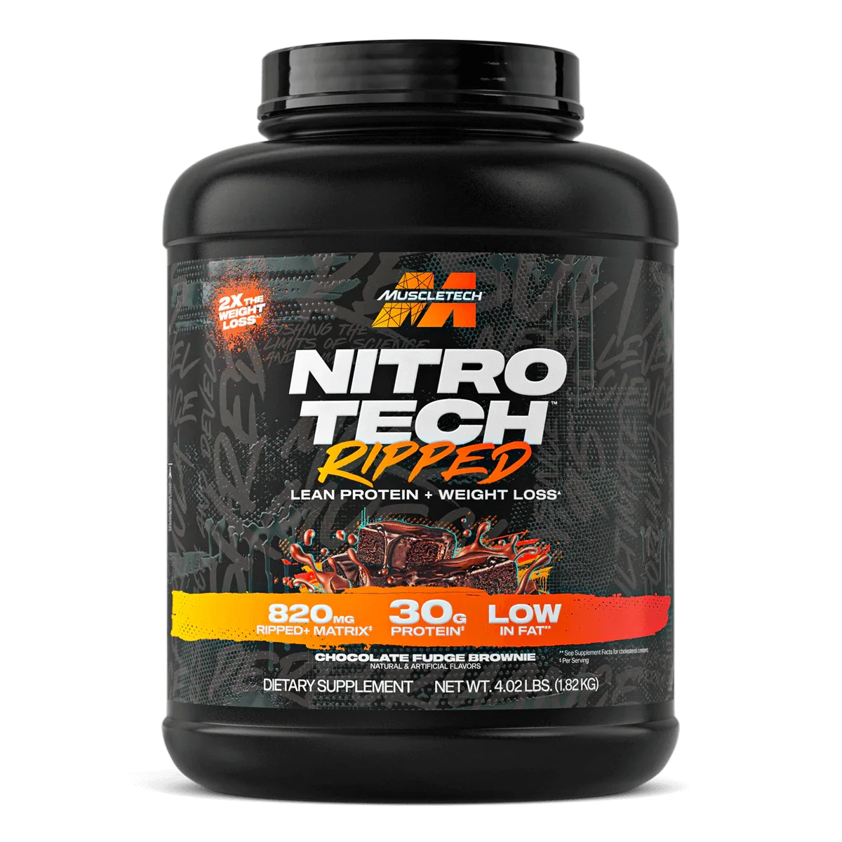 MuscleTech Nitro Tech Ripped - Chocolate Fudge Brownie 4 LB – FUSFIT